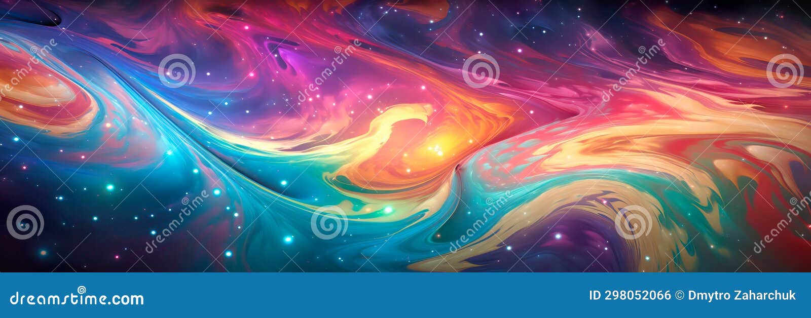 Fantastic Celestial Scene with Rotating Galaxies and Cosmic Patterns ...