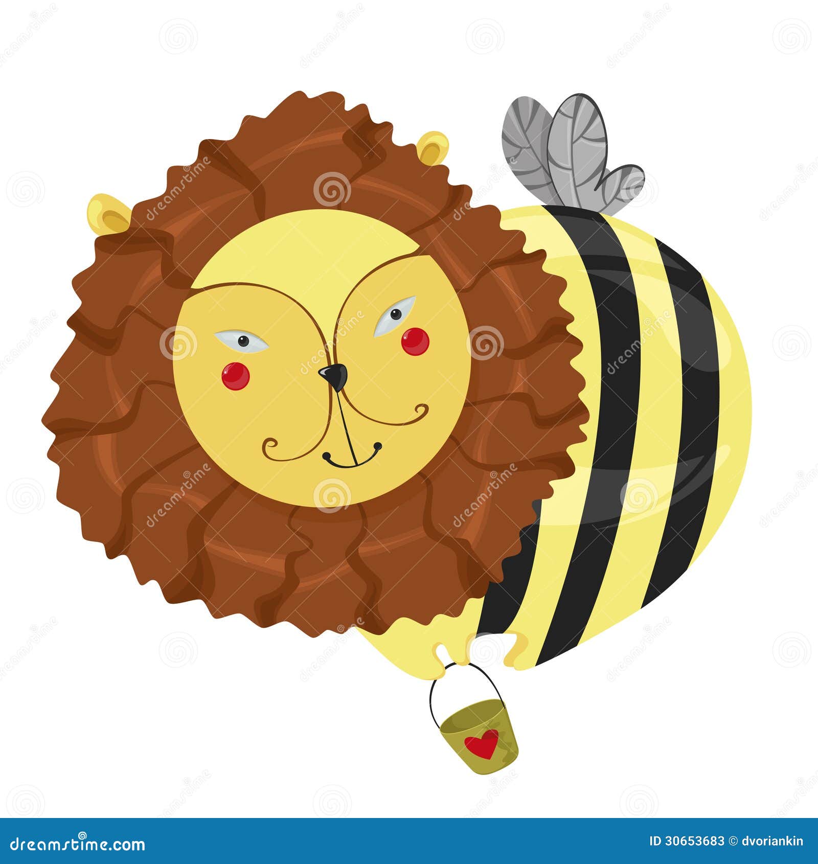 Fantastic Character Lion-bee Stock Vector - Illustration of nature ...