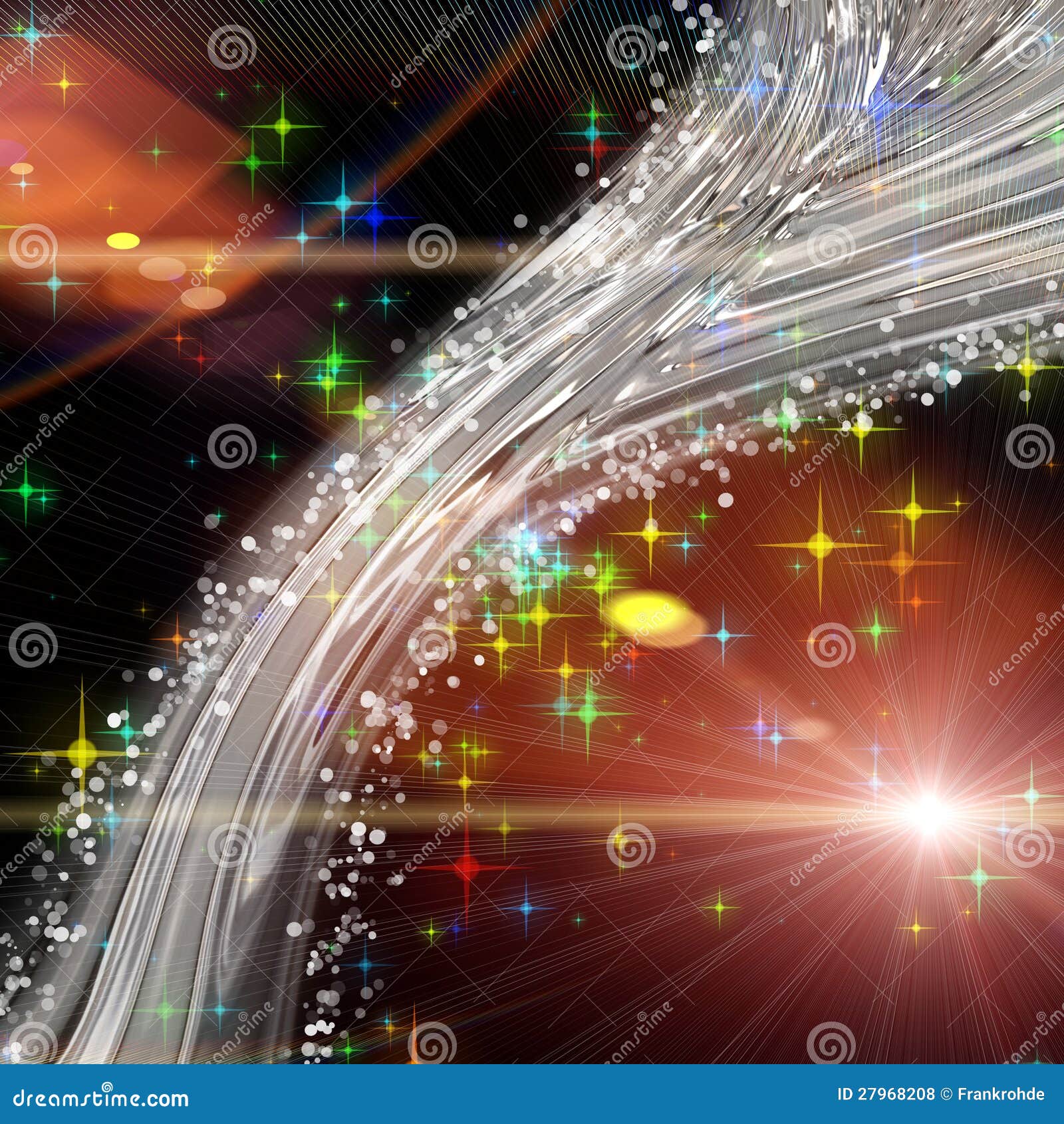 Fantastic Christmas Wave Design with Lights Stock Illustration ...