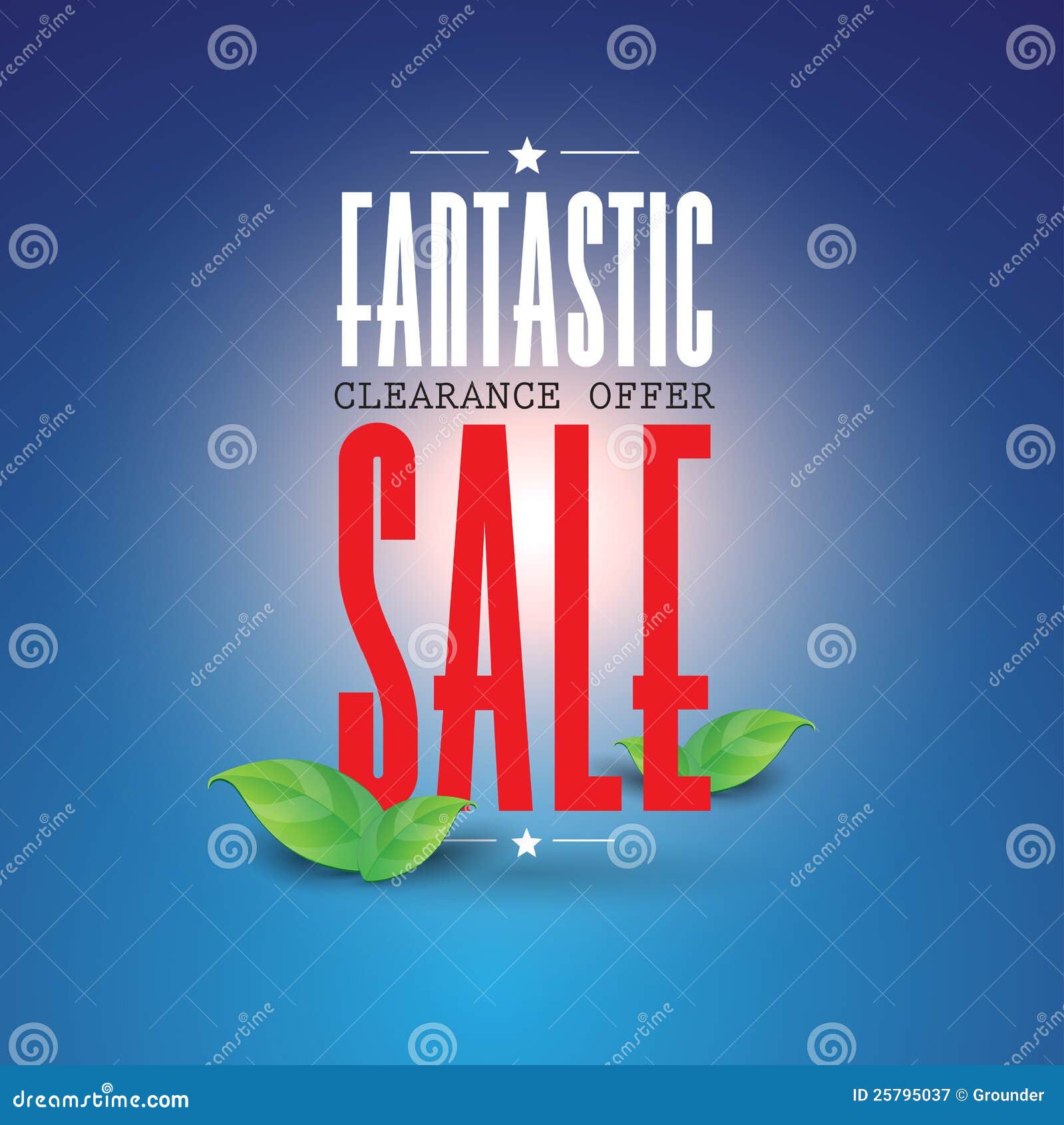 Fantastic Clearance Offer Sale Stock Vector - Illustration of leaf ...