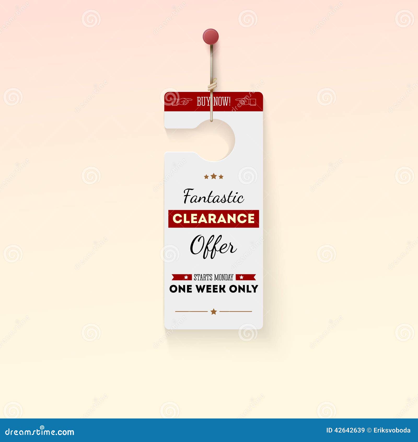 Fantastic Clearance Offer Tag. Stock Illustration - Illustration of ...