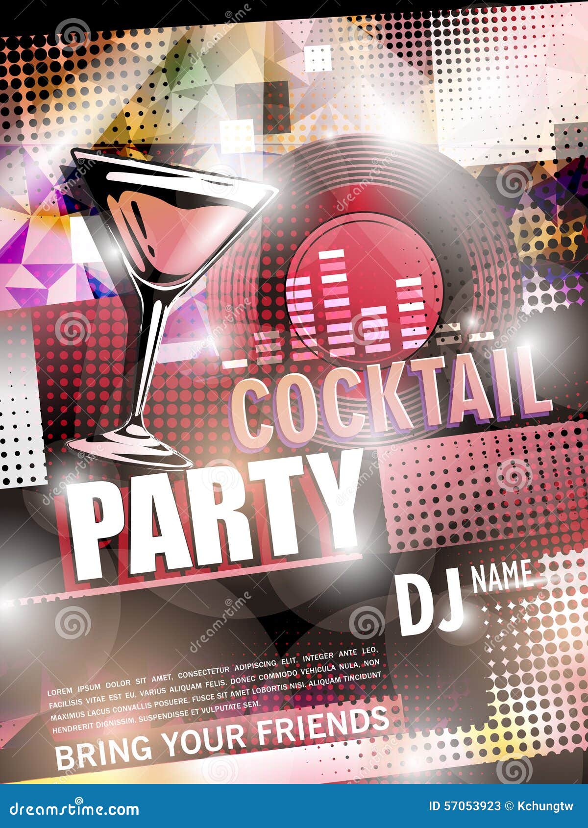 Fantastic Cocktail Party Poster Design Stock Vector - Illustration of ...