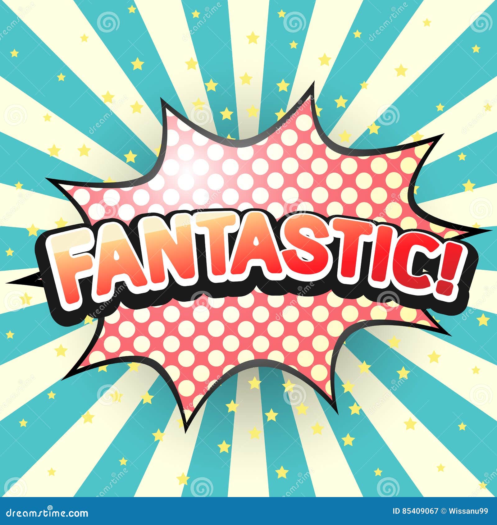 Fantastic, Comic Speech Bubble. Stock Vector - Illustration of dynamite ...