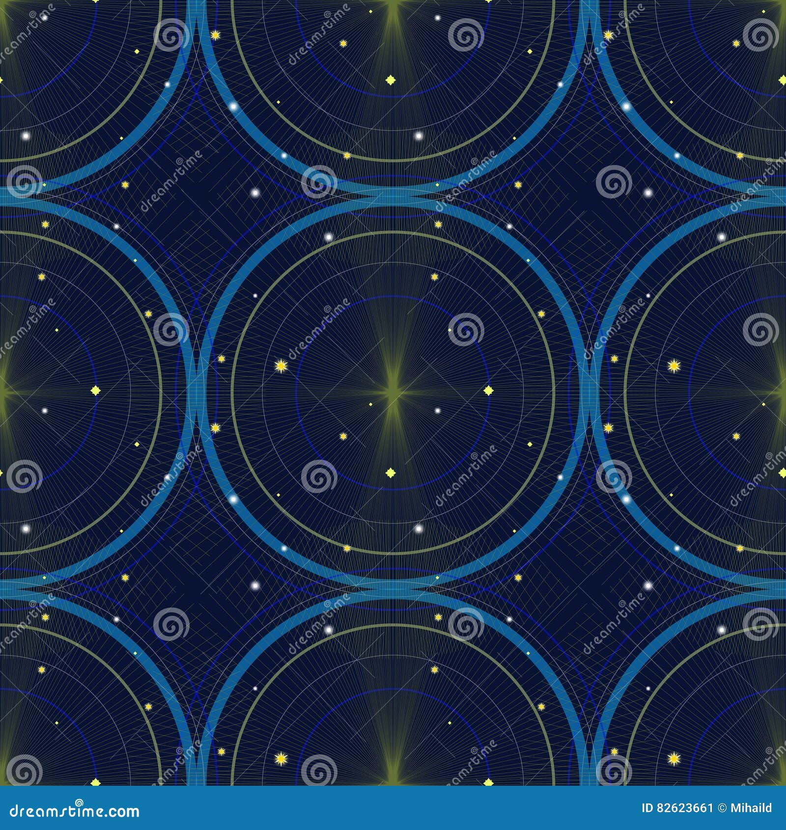 Fantastic Cosmic Seamless Pattern Stock Vector - Illustration of design ...