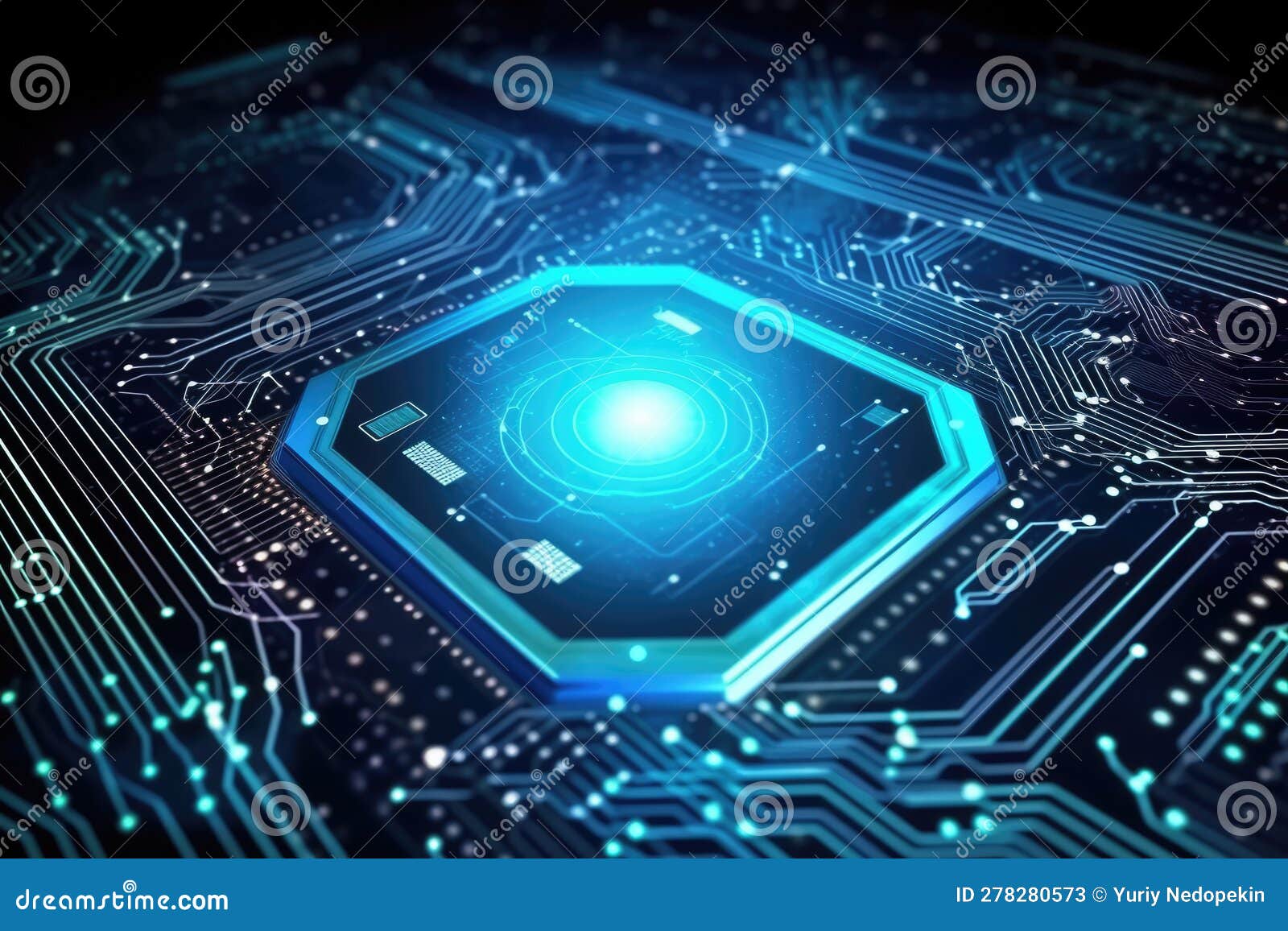 Fantastic CPU of the Future Background. Generative AI Stock ...