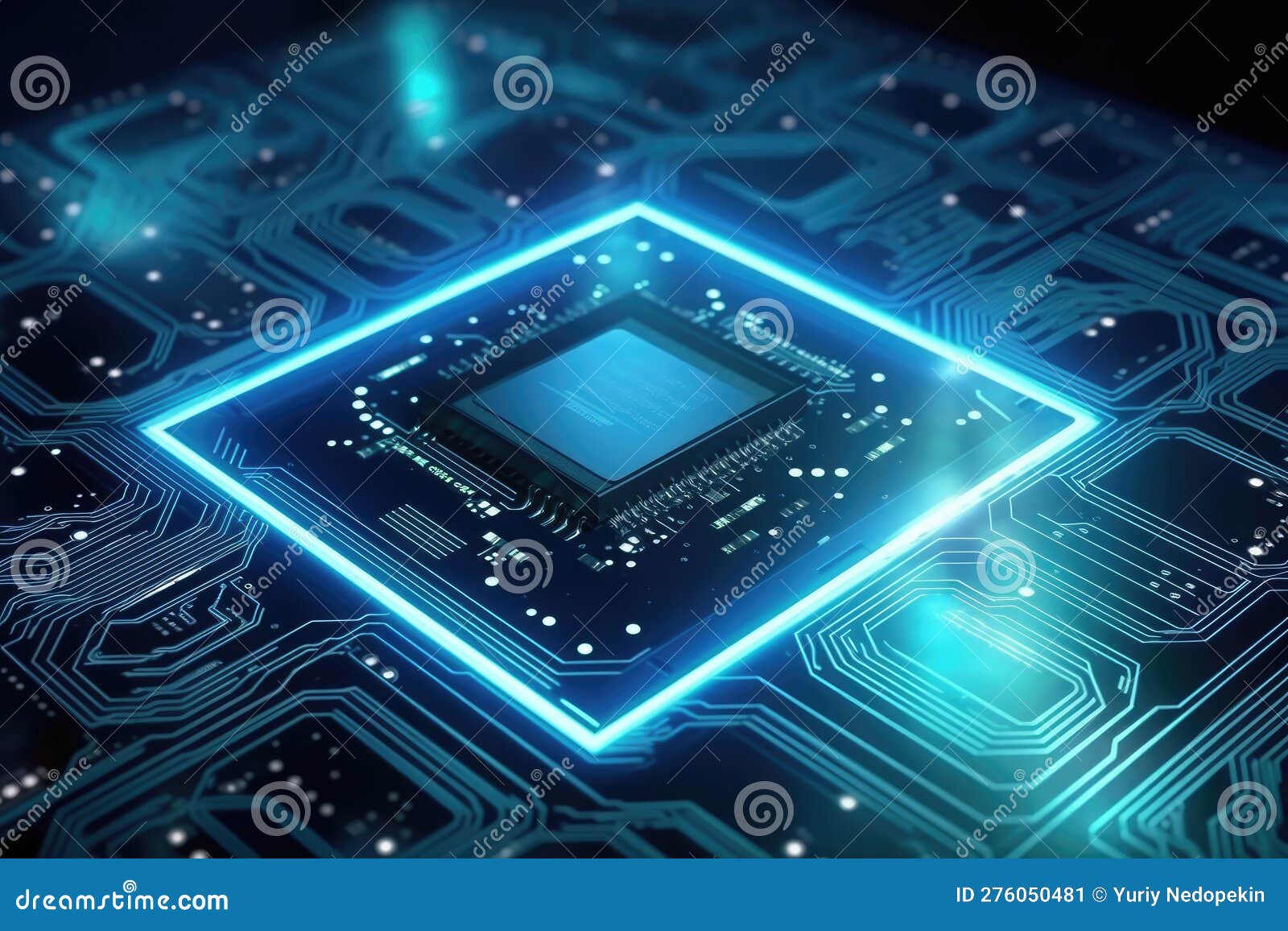 Fantastic CPU of the Future Background. Generative AI Stock ...