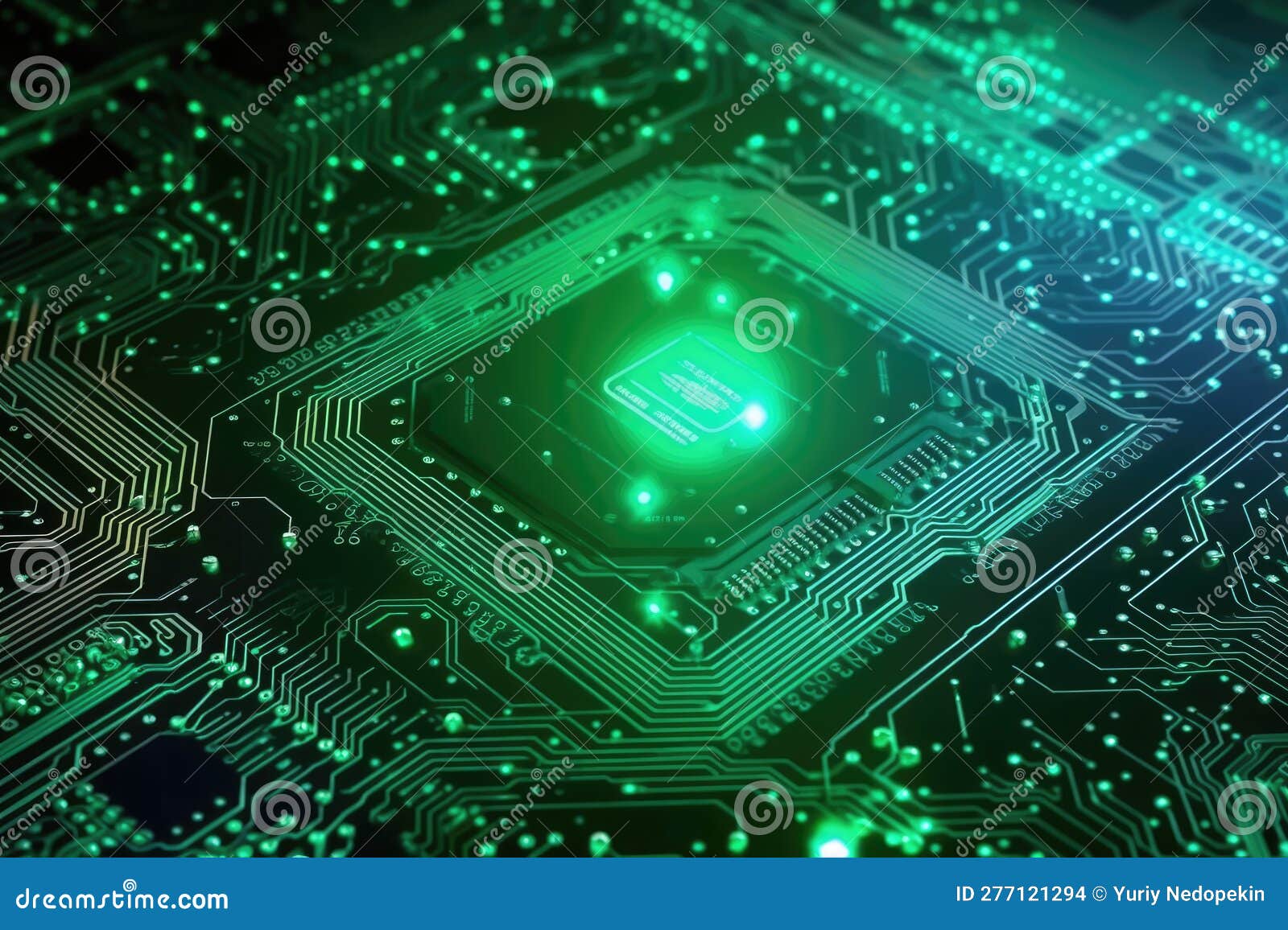 Fantastic CPU of the Future Background. Generative AI Stock ...