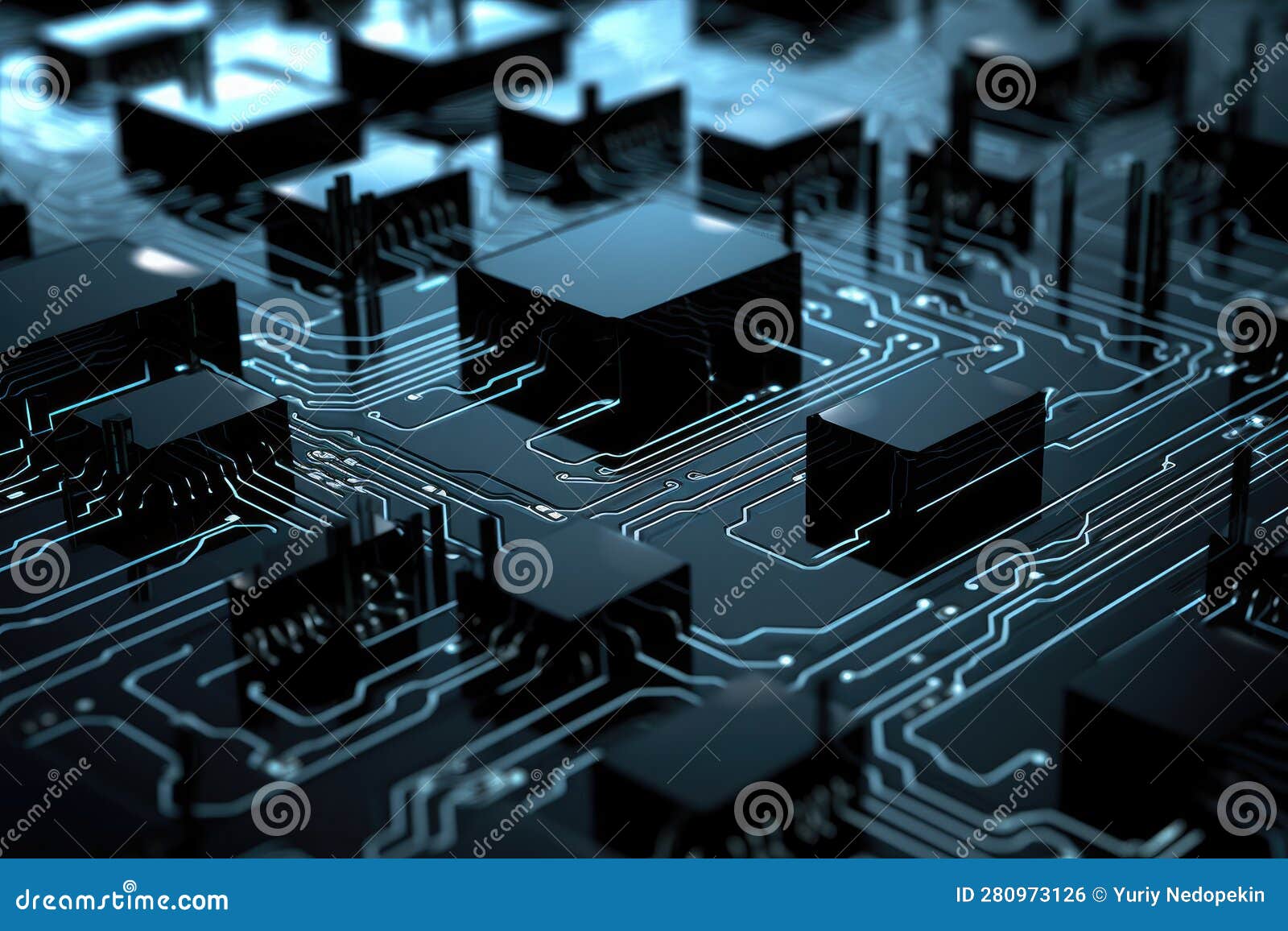 Fantastic CPU of the Future Background. Generative AI Stock ...