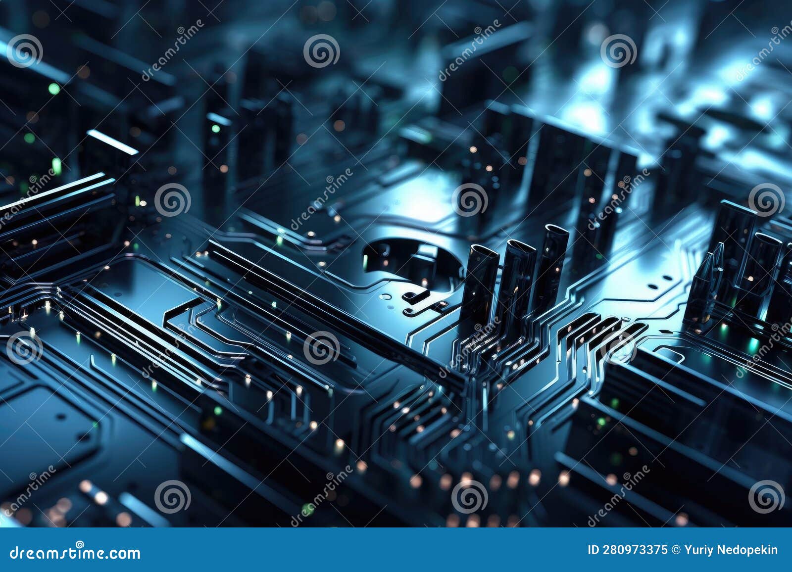 Fantastic CPU of the Future Background. Generative AI Stock ...