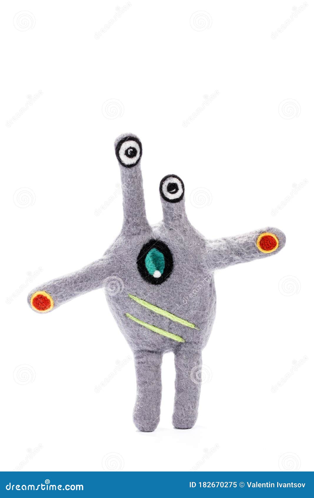 Fantastic Creature Soft Toy Made of Natural Wool Stock Image - Image of ...