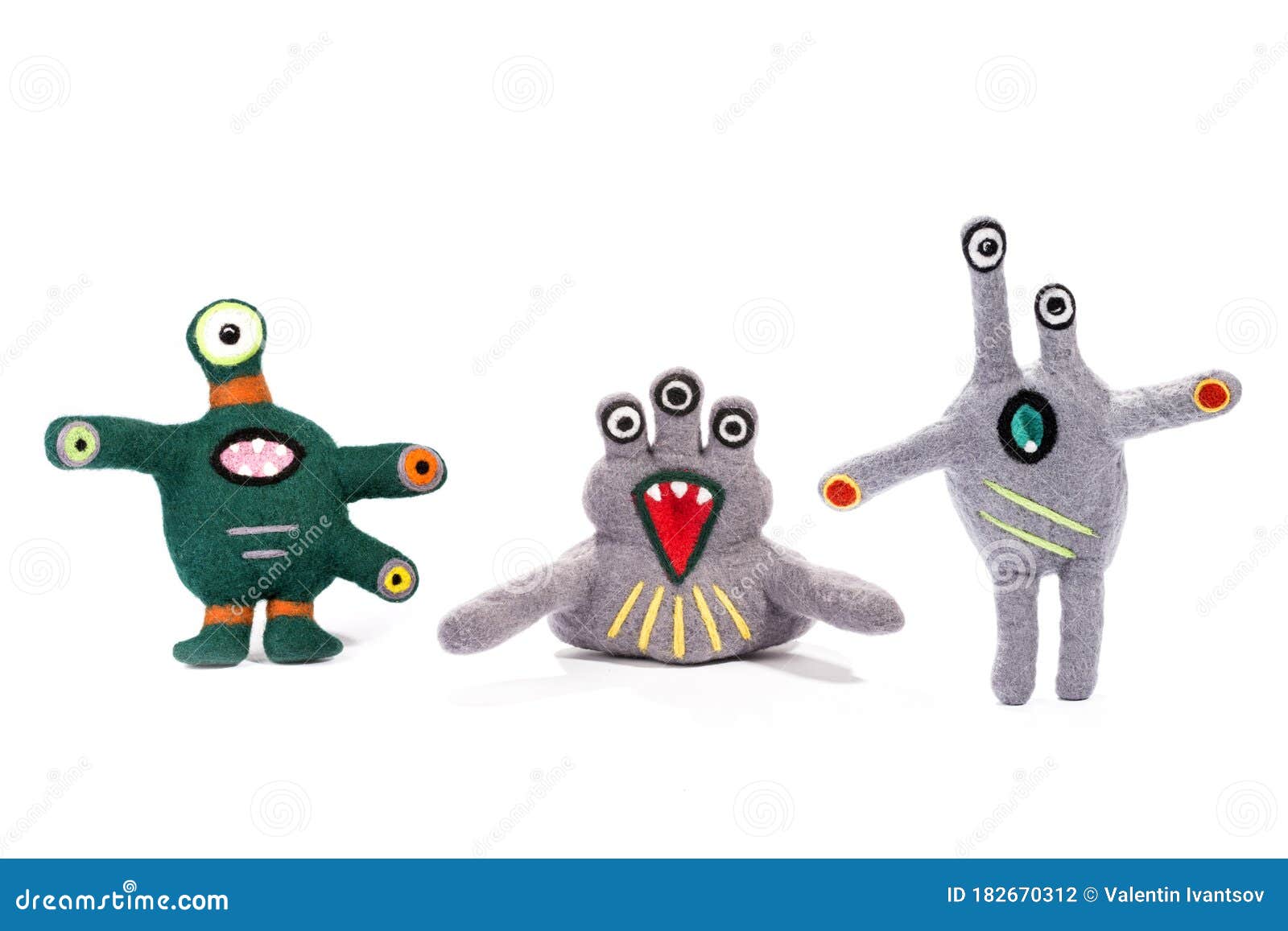 Fantastic Creature Soft Toy Made of Natural Wool Stock Photo - Image of ...