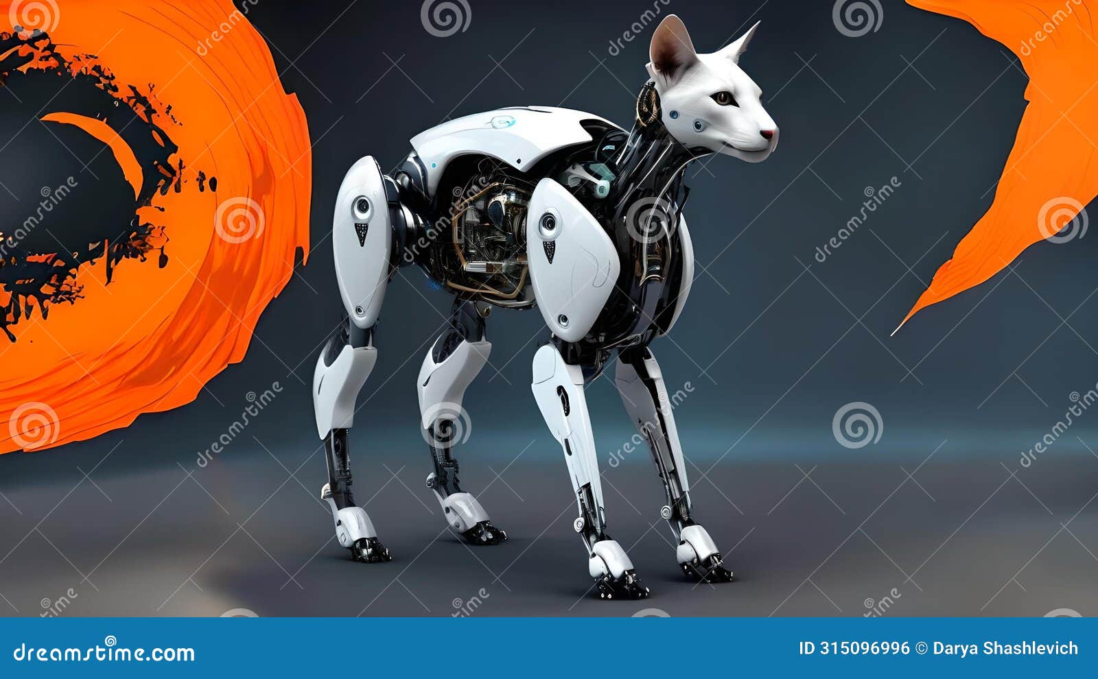 Fantastic Creatures with a High Level of Technology Stock Illustration ...