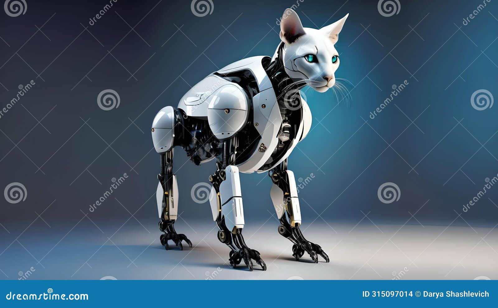 Fantastic Creatures with a High Level of Technology Stock Illustration ...