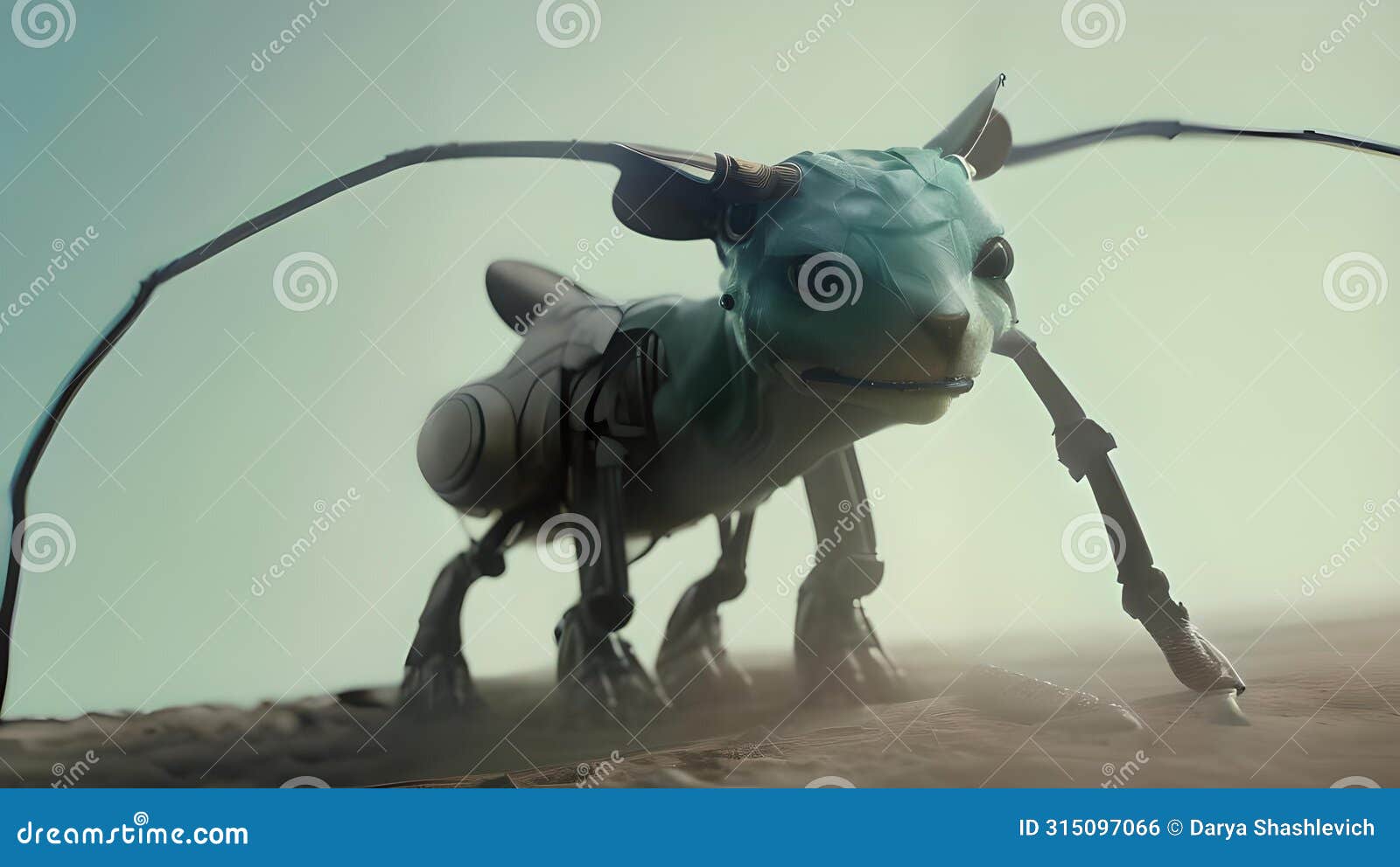 Fantastic Creatures with a High Level of Technology Stock Illustration ...