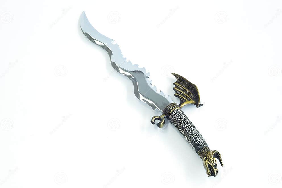 Fantastic Dagger with Shape of a Dragon Stock Photo - Image of object ...
