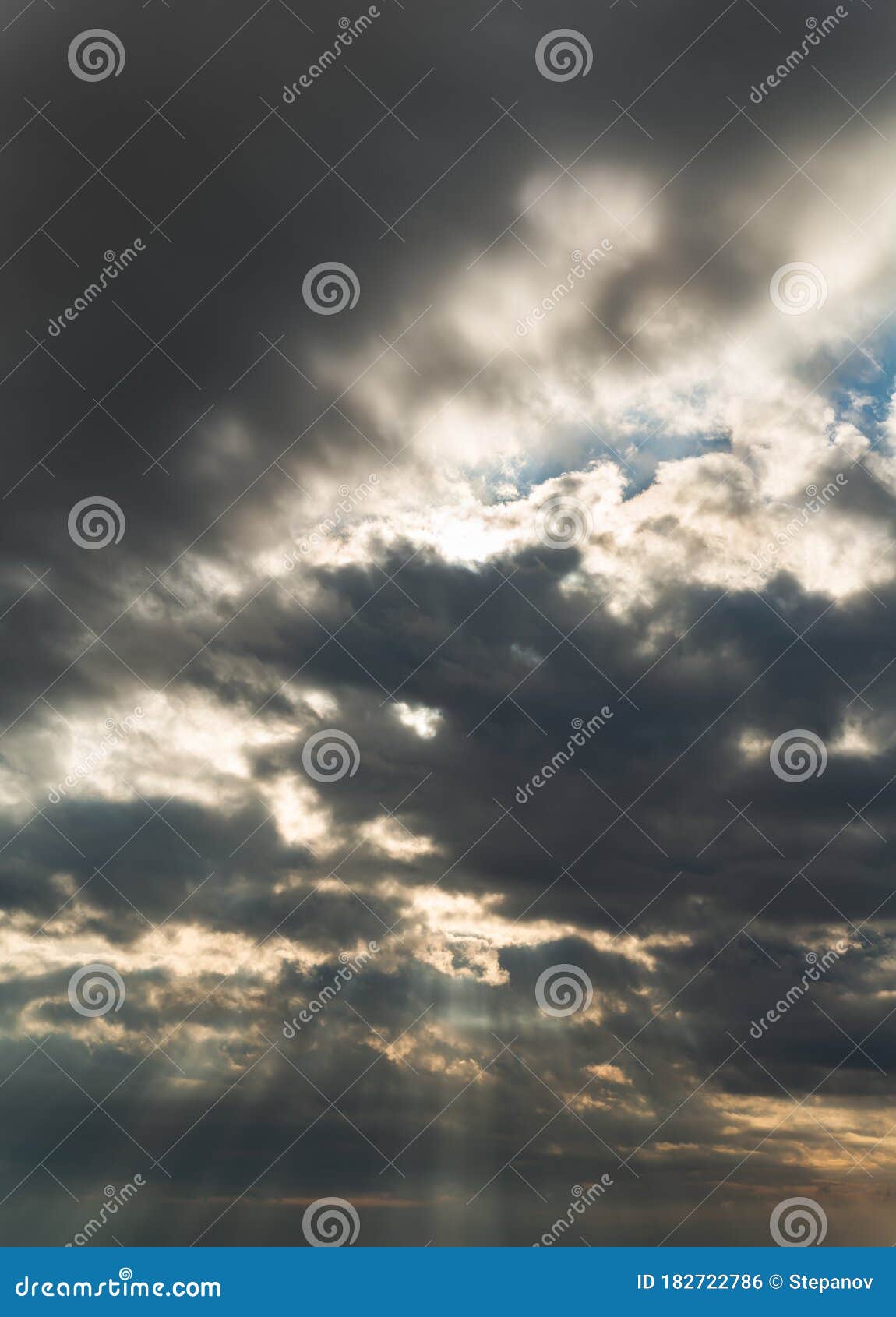 Fantastic Dark Thunderclouds at Sunrise Stock Photo - Image of cloudy ...
