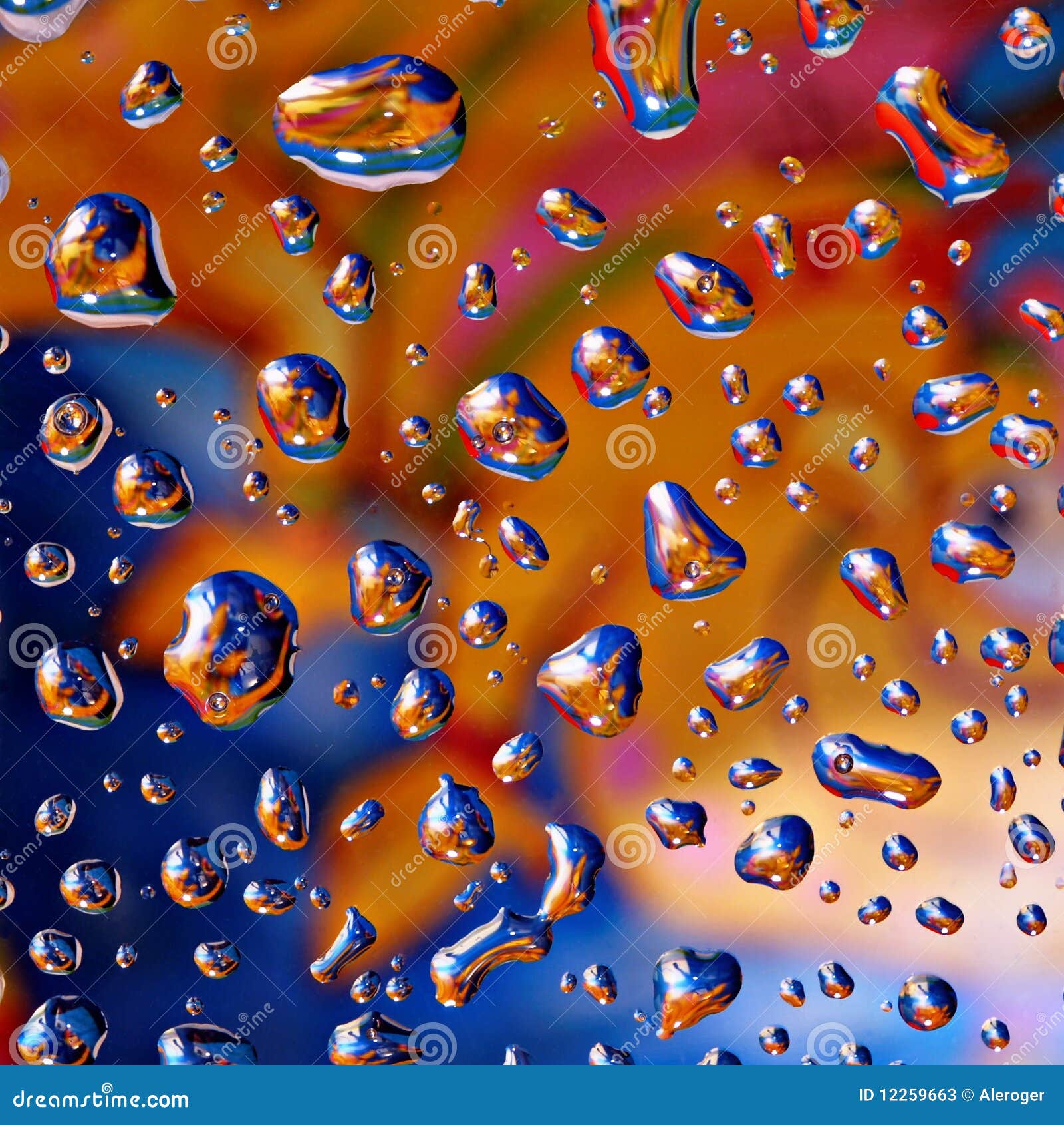 Fantastic Drops of Water on Glass Stock Image - Image of brightly, drop ...
