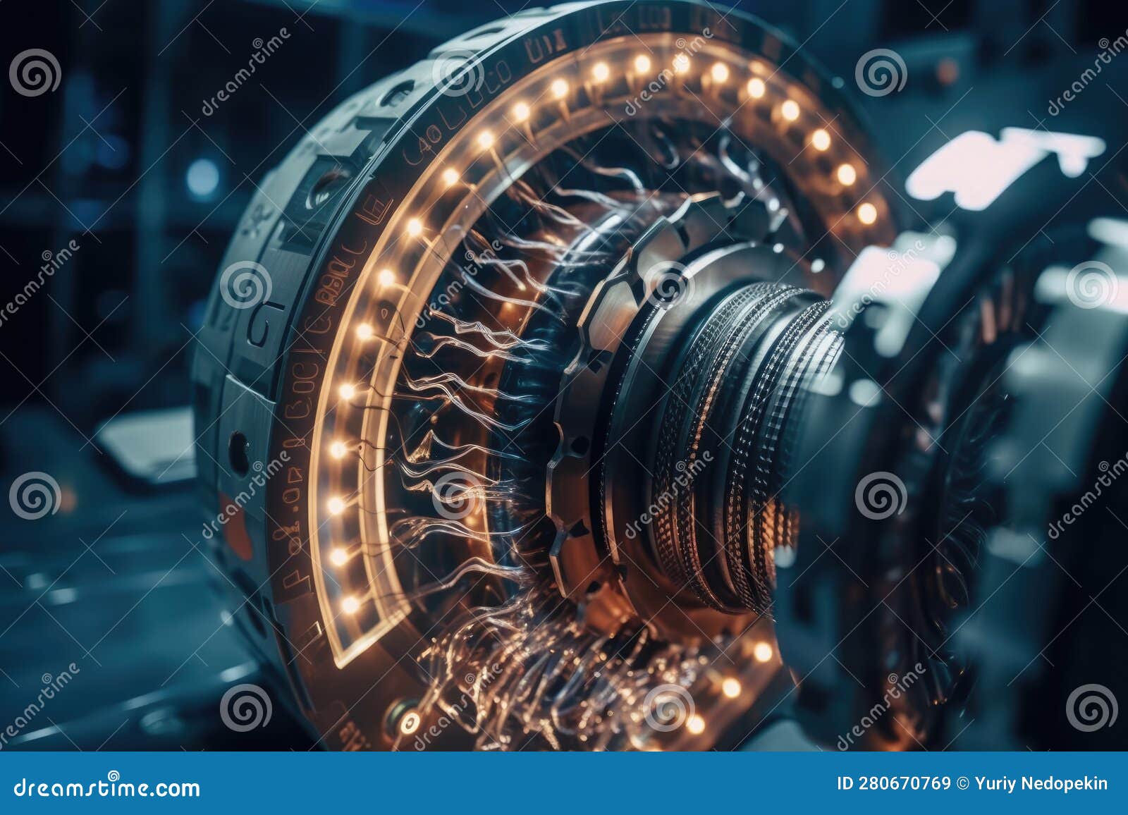 Fantastic Motor of the Future. Generative AI Stock Illustration ...