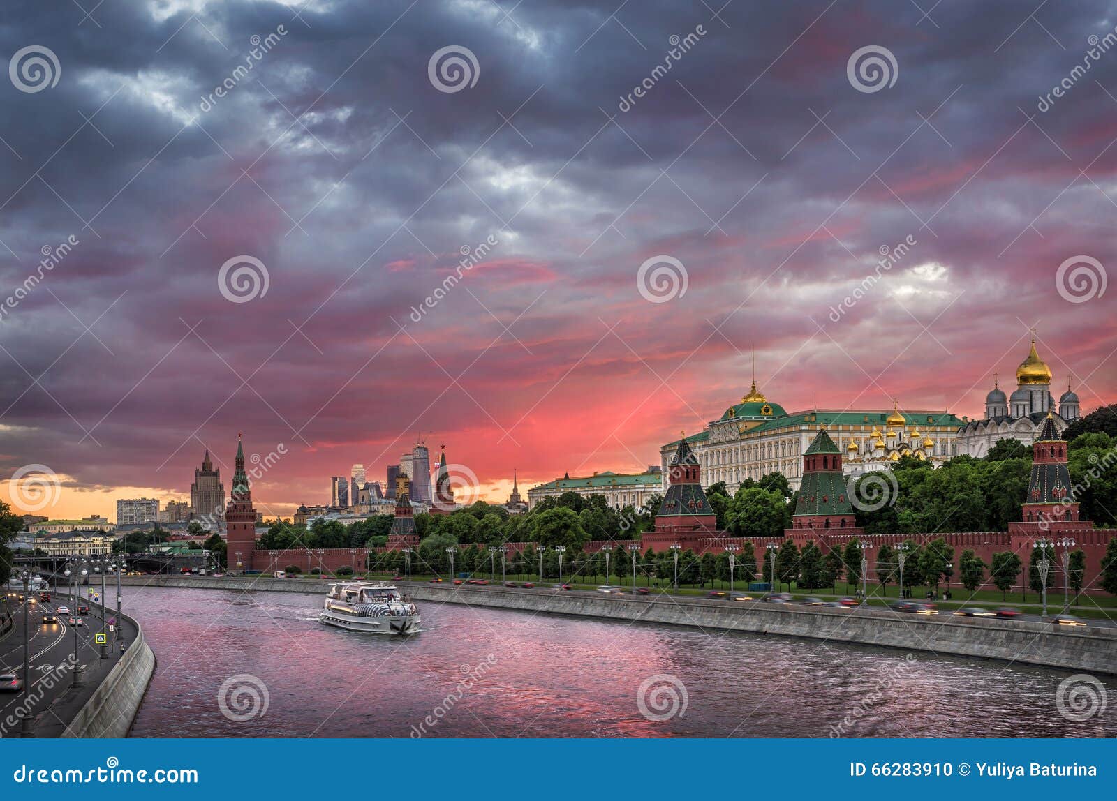 Fantastic Evening in Moscow Stock Photo - Image of cityscape ...