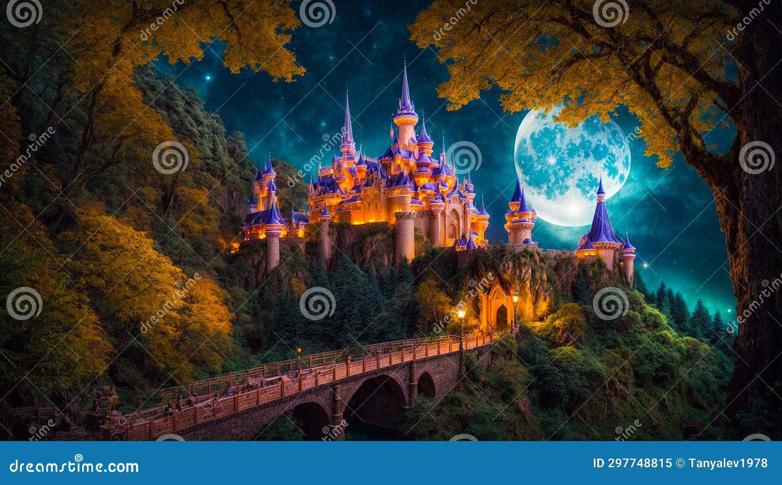 Castle In The Night A Sinister Castle, Where A Cruel Demon Lord Rules ...