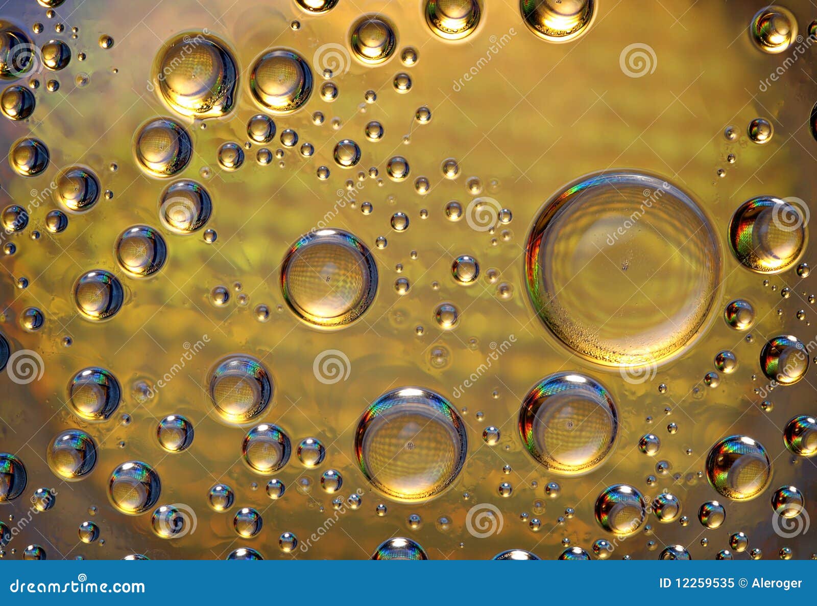 Fantastic Gold Drops of Water on Glass Stock Image - Image of property ...