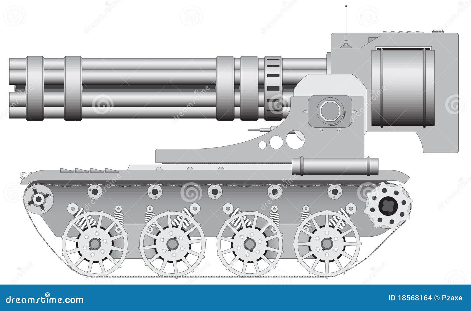 Mini Guns Clipart And Illustrations