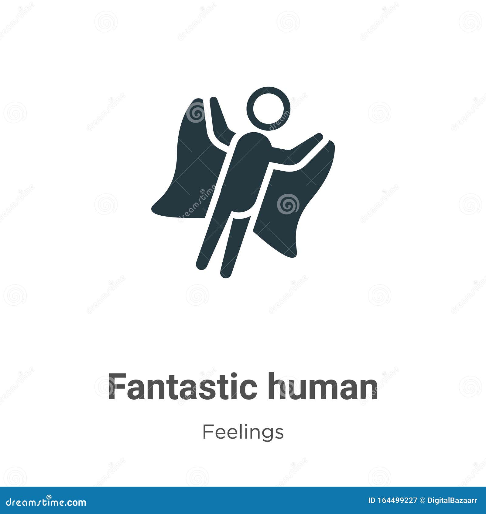 Fantastic Human Vector Icon on White Background. Flat Vector Fantastic ...
