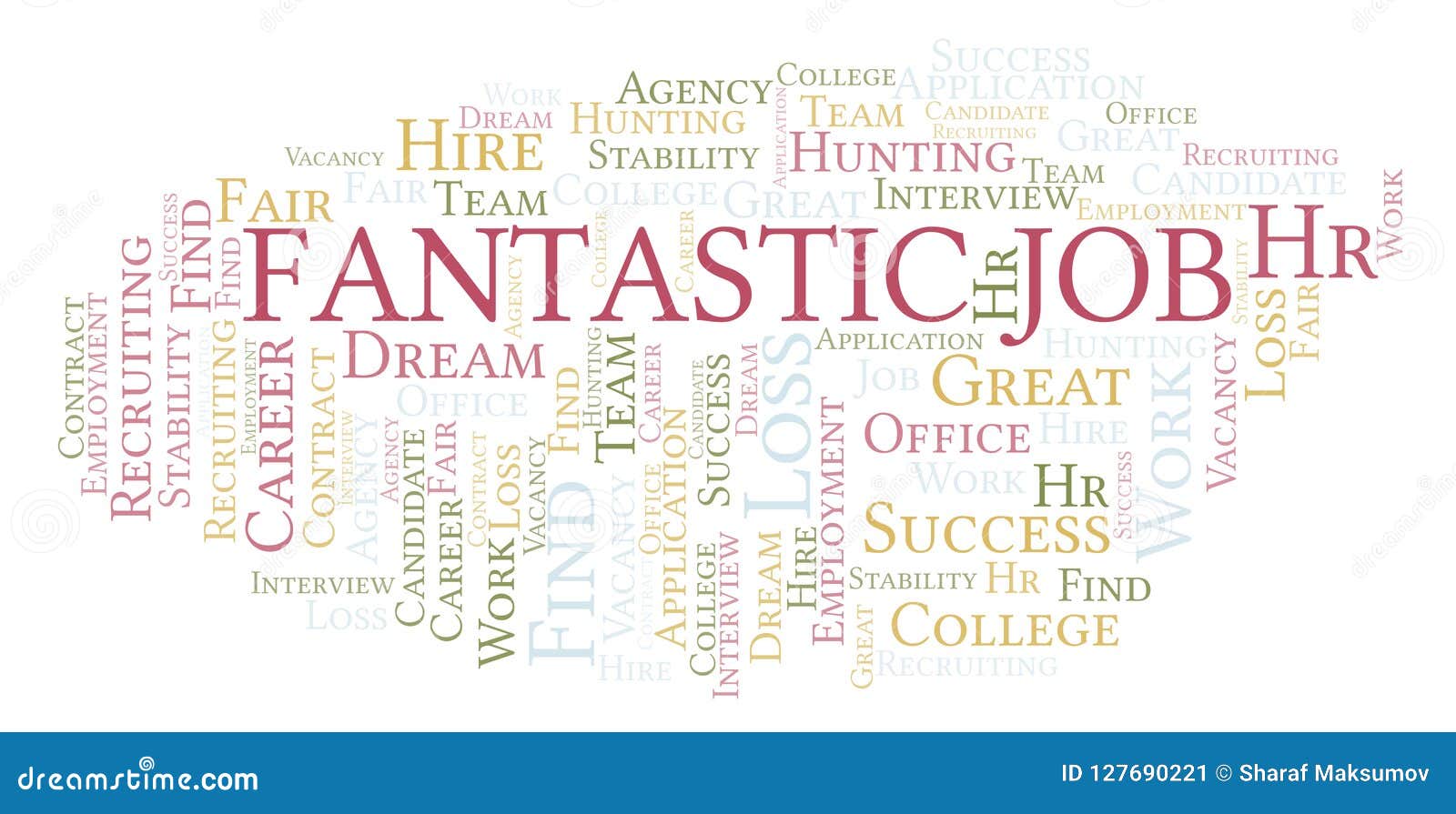 Fantastic Job word cloud. stock illustration. Illustration of word ...