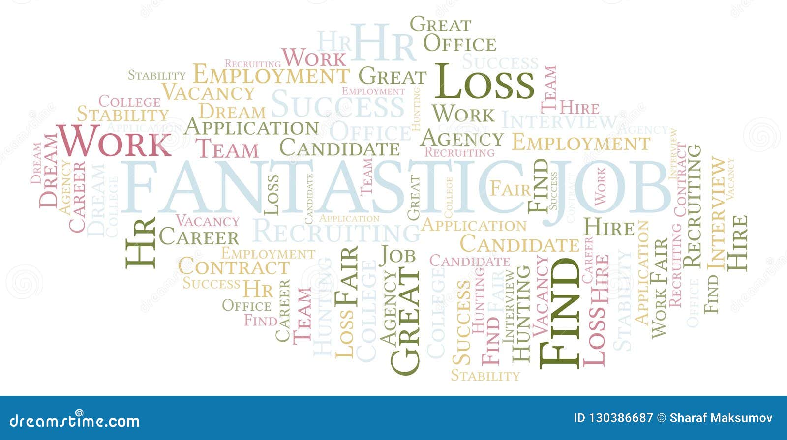 Fantastic Job word cloud. stock illustration. Illustration of text ...