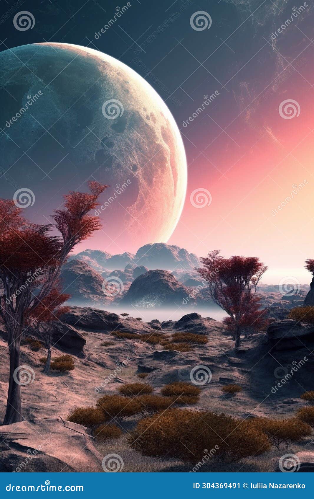 The Fantastic Landscape of Space. AI Generated Stock Image - Image of ...