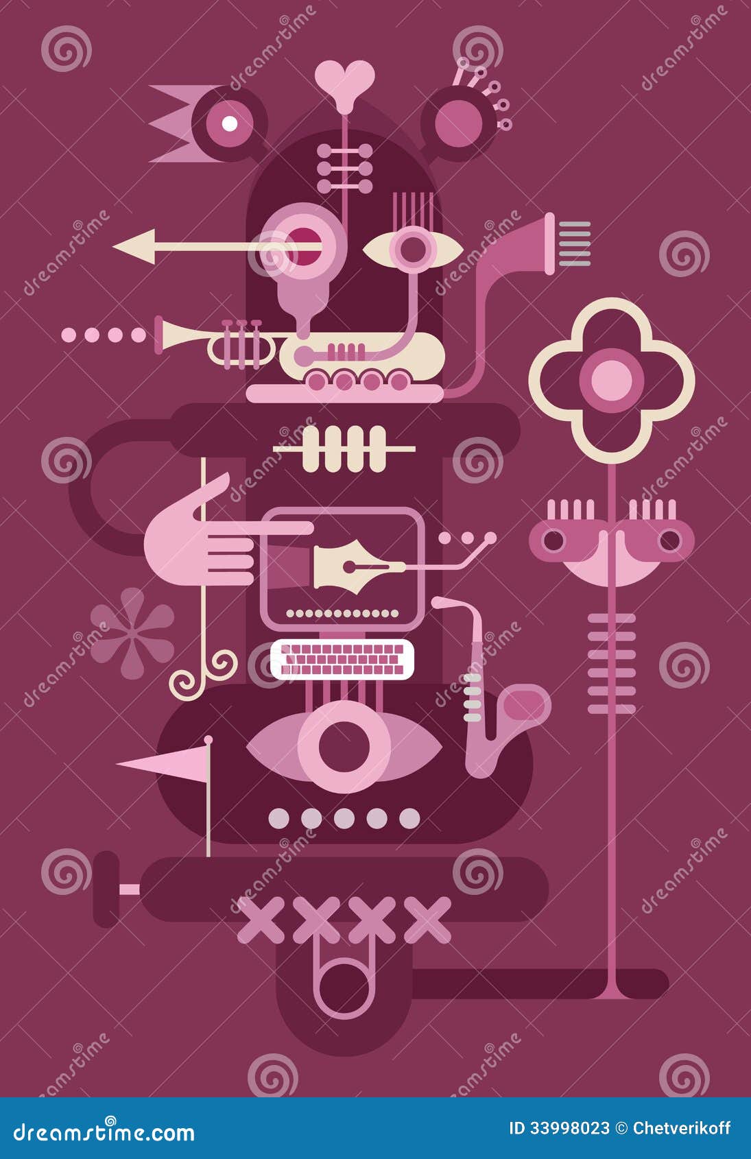 Fantastic Machine stock vector. Illustration of abstract - 33998023