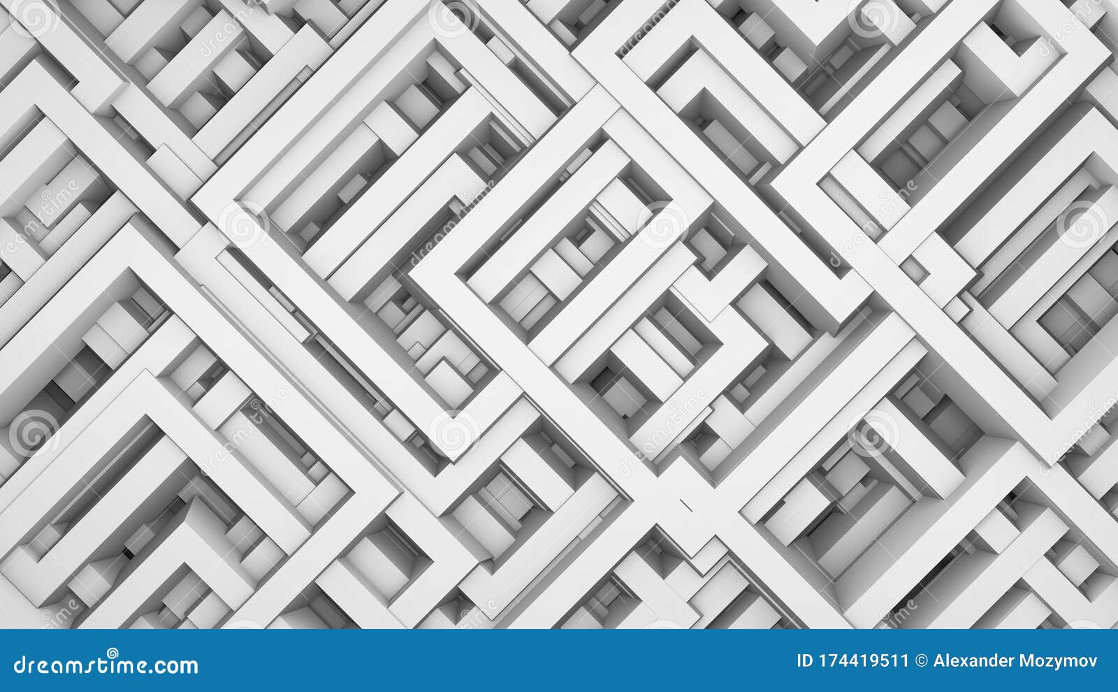 Fantastic Maze Top View D Render Illustration Stock Illustration ...