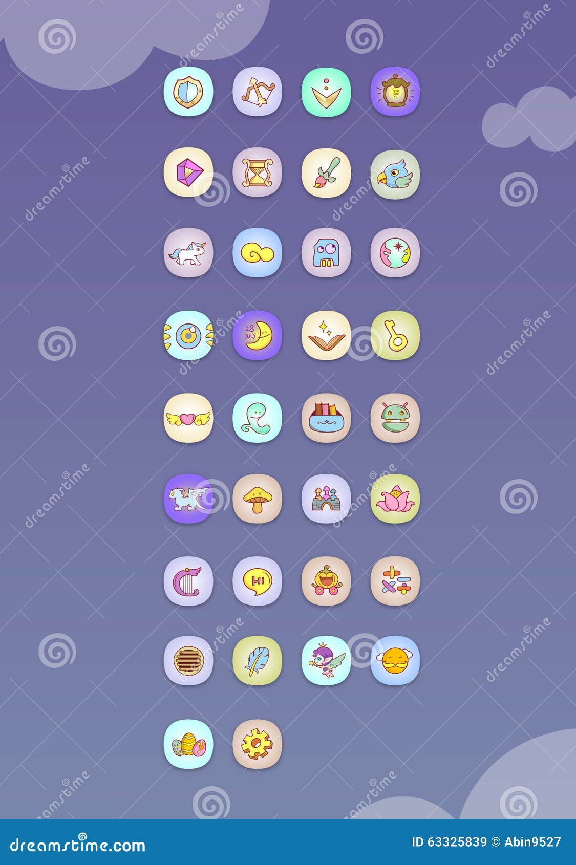 Fantastic Mobile Icon Design Stock Image - Image of temple, fantasy ...