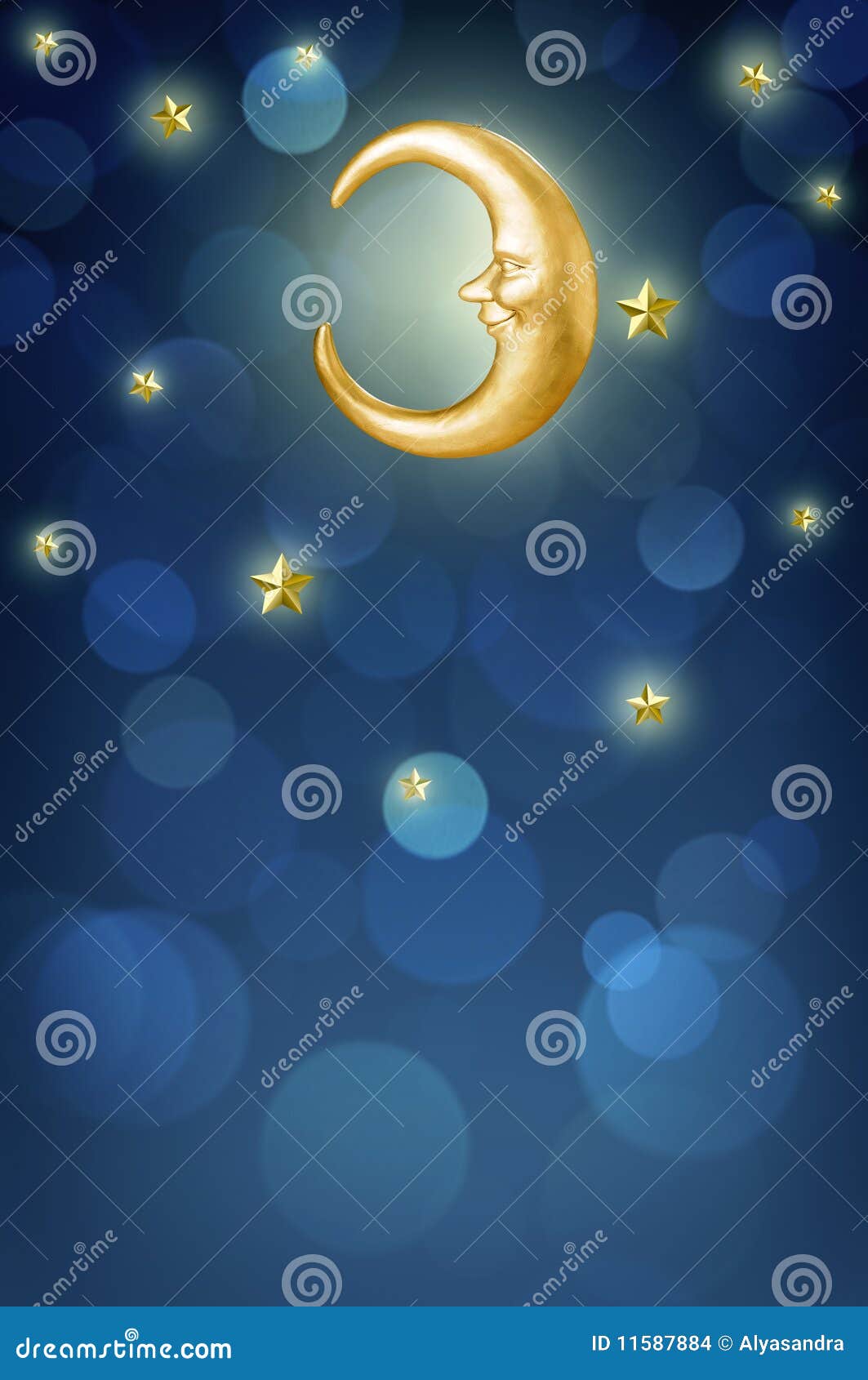 Fantastic month stock illustration. Illustration of moon - 11587884