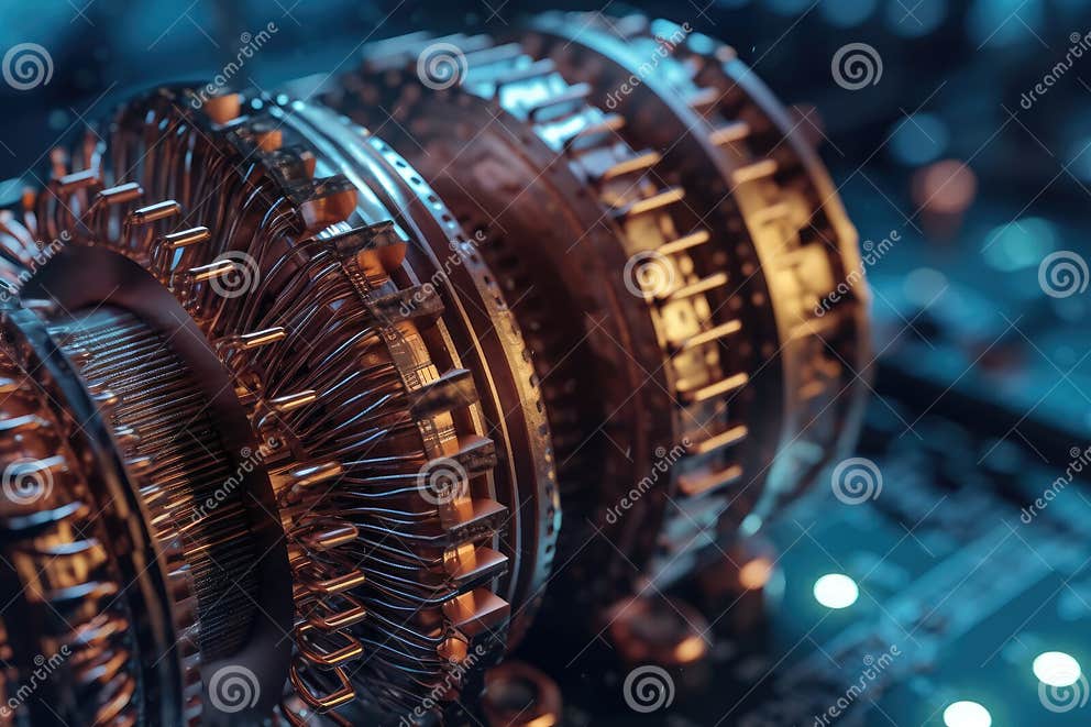 Fantastic Motor of the Future. Generative AI Stock Illustration ...