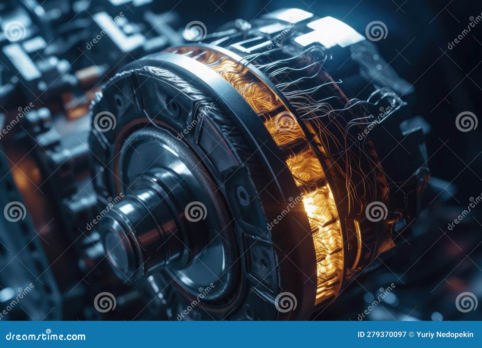 Fantastic Motor of the Future. Generative AI Stock Illustration ...