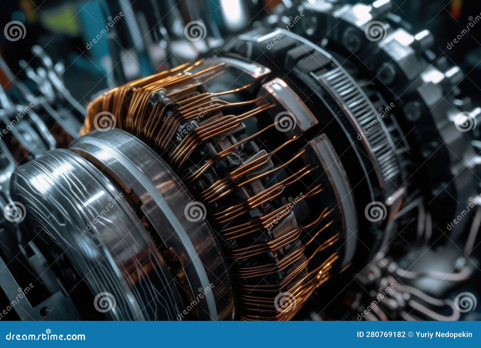 Fantastic Motor of the Future. Generative AI Stock Illustration ...