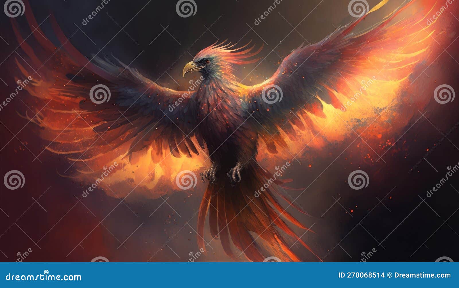 Fantastic Mystical Bird Phoenix Known As Fire Bird Image Generative AI ...