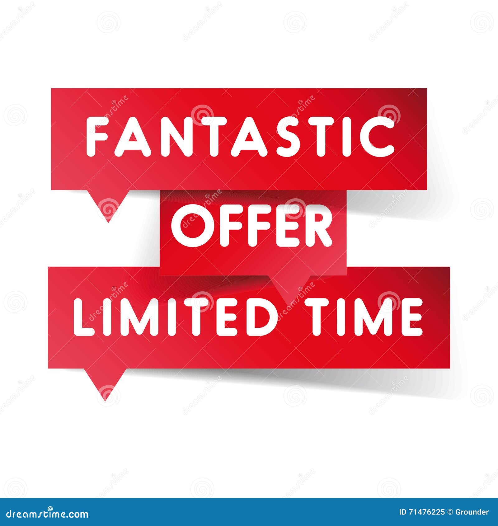 Fantastic Offer Limited Time Label Red Vector Stock Vector ...