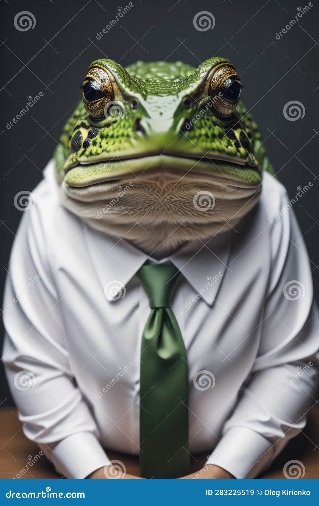 Fantastic Office Worker Toad, in a White Shirt. Generative AI Stock ...