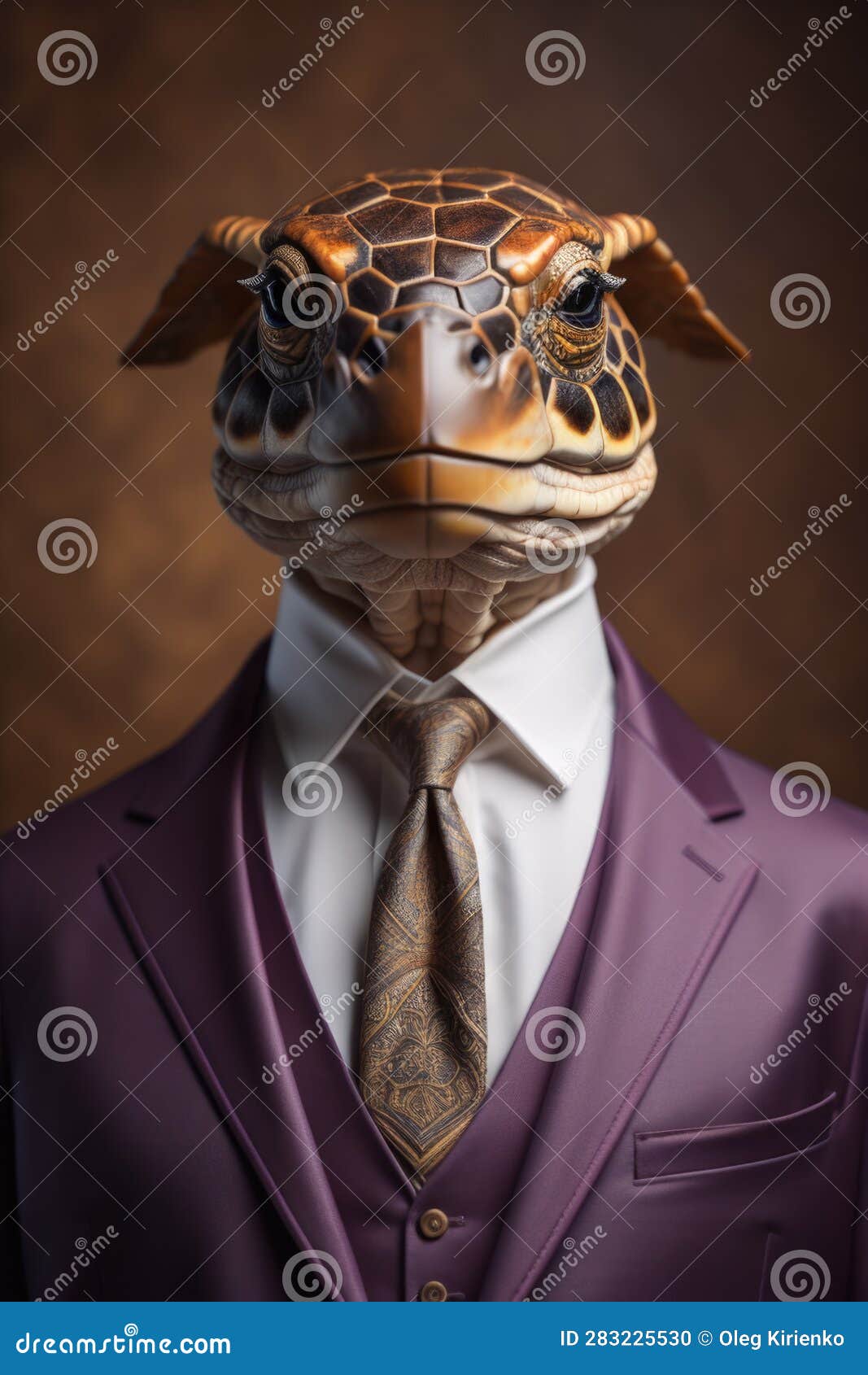 Fantastic Office Worker Turtle, in a White Shirt. Generative AI Stock ...