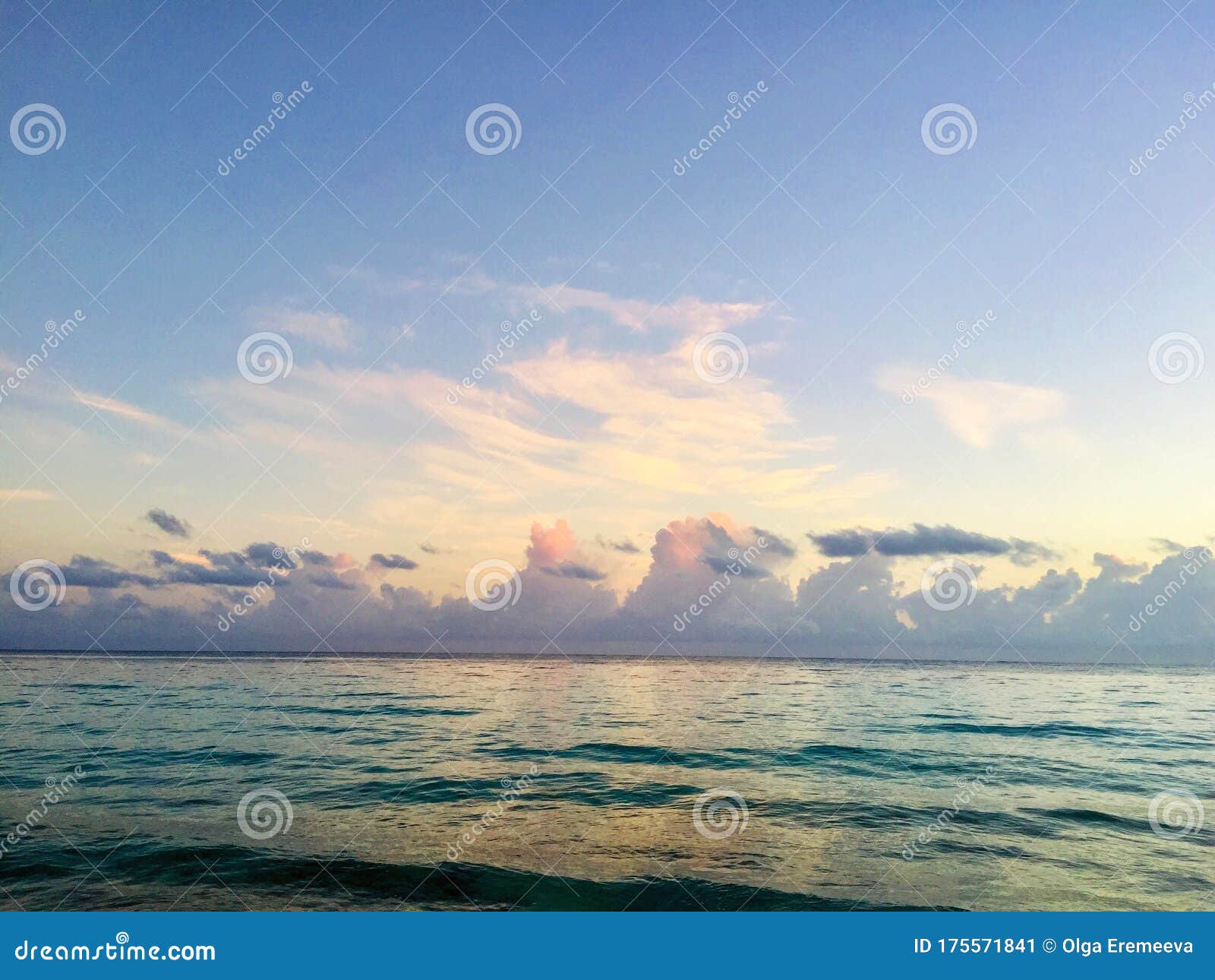 Fantastic Pink Sunrise on Calm Sea or Ocean Stock Image - Image of ...