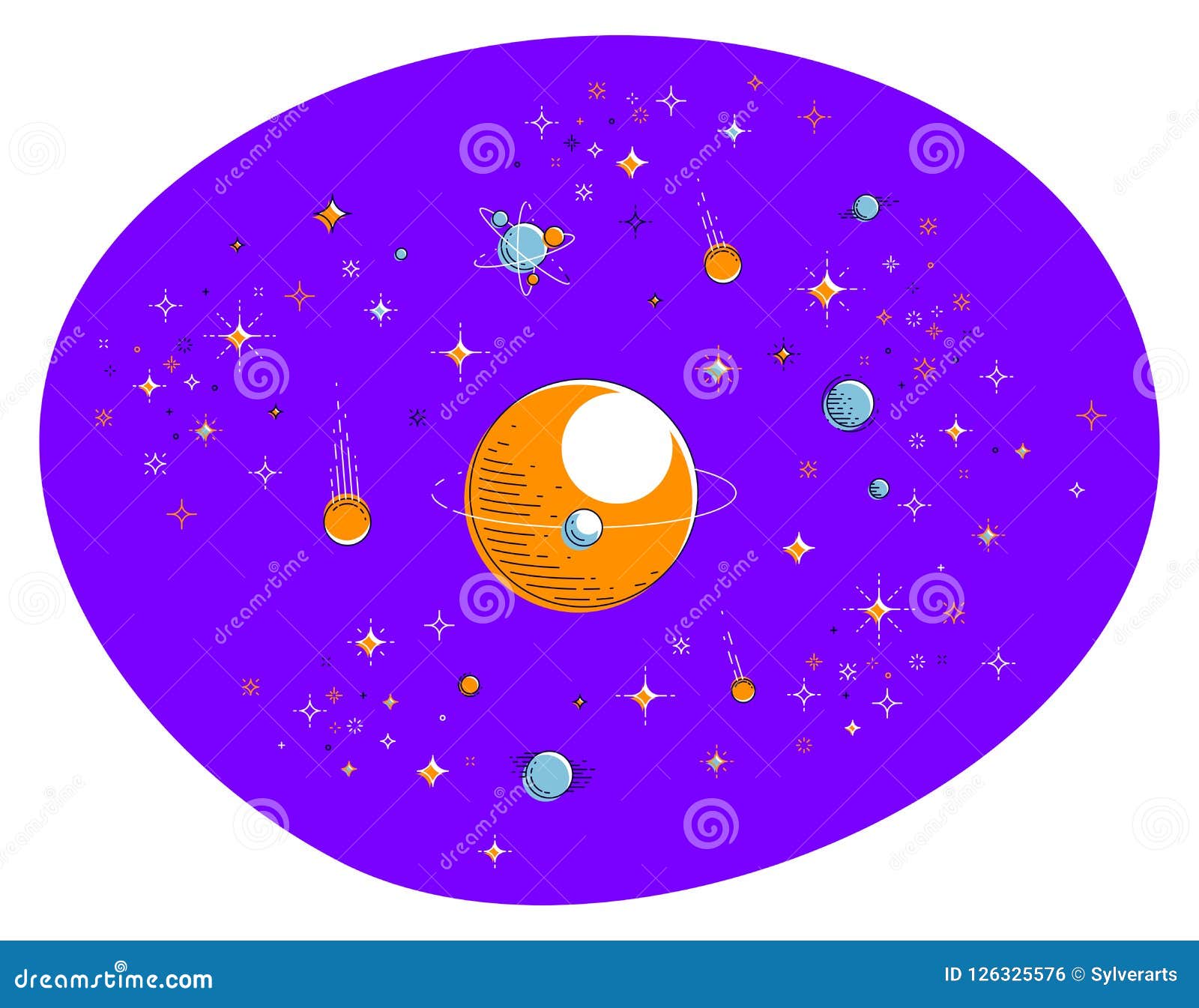 Fantastic Planets in Undiscovered Galaxy with Stars, Comets, Asteroids ...