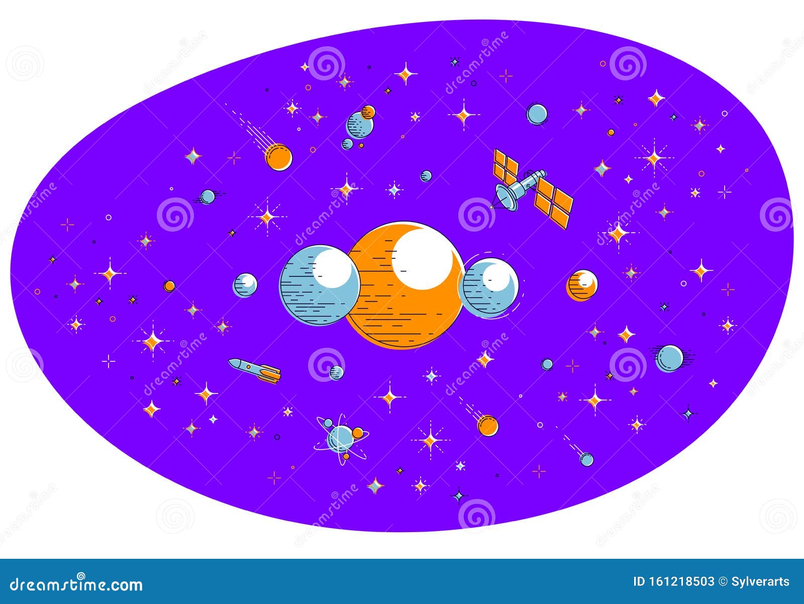 Fantastic Planets in Undiscovered Galaxy with Stars, Comets, Asteroids ...