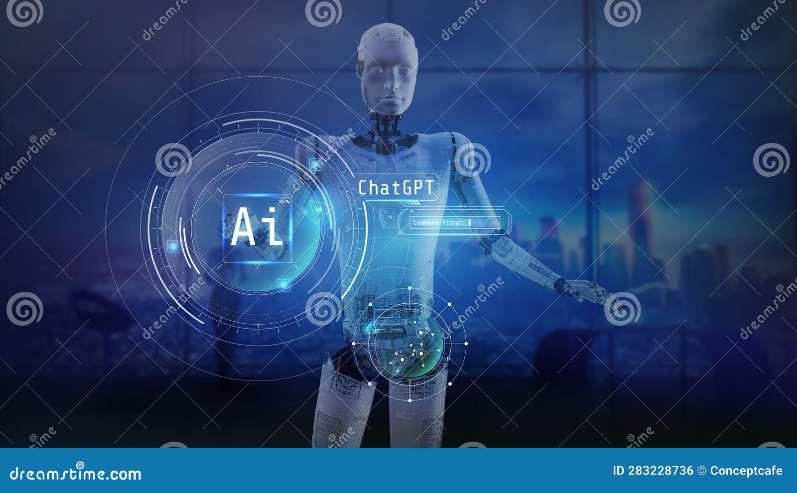 Fantastic Plot with an Artificial Intelligence Robot Performing Tasks ...