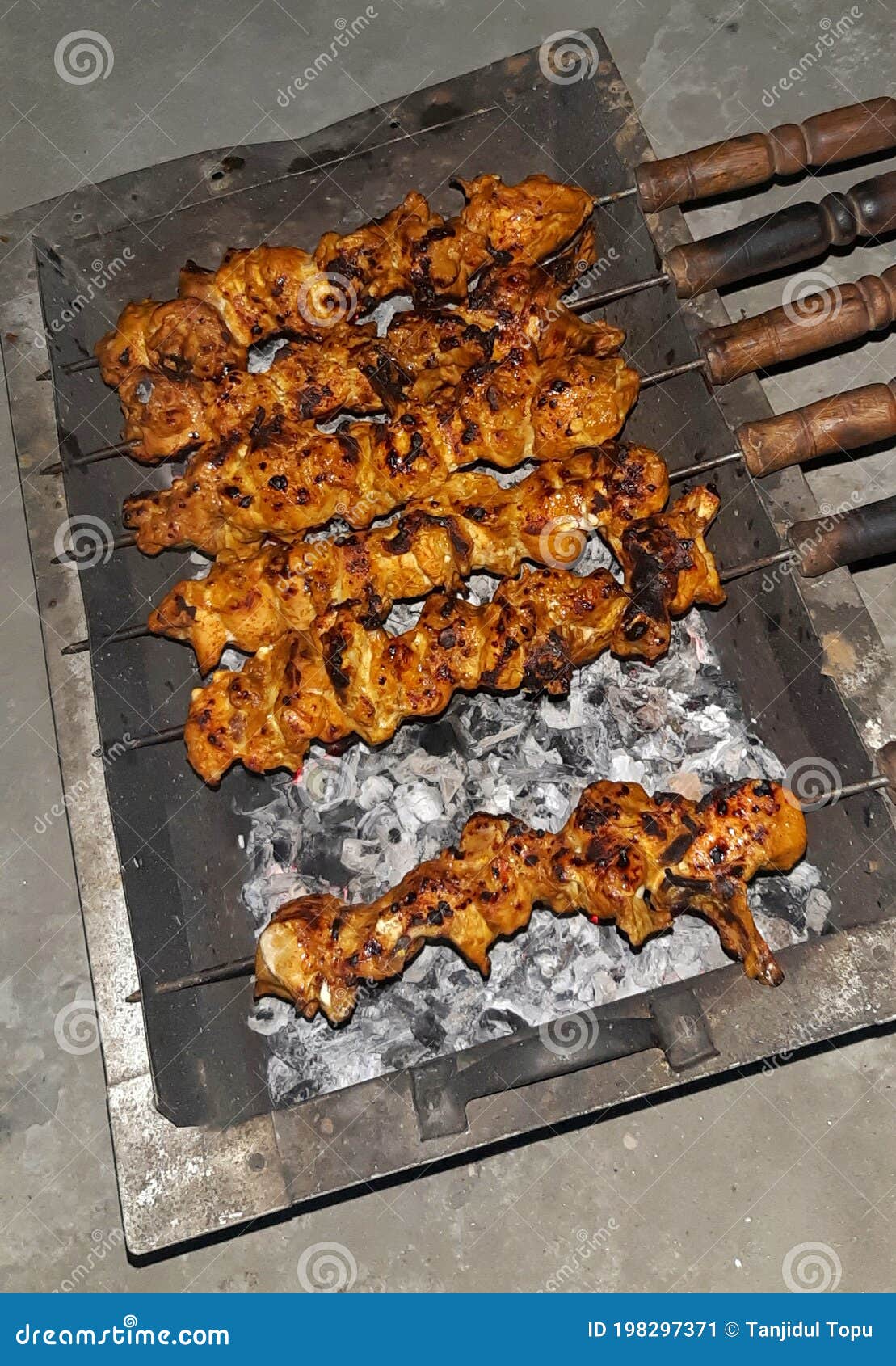 A Fantastic Portrait View of BBQ on the Rooftop. Stock Image - Image of ...
