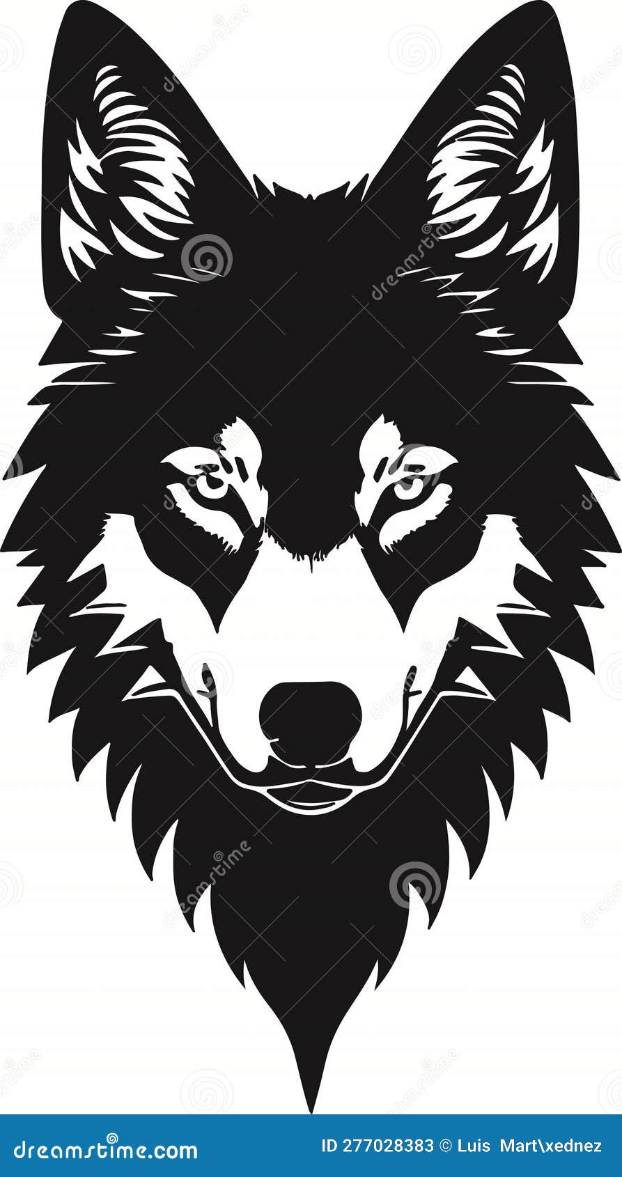 Fantastic and Powerful Wolf Emblem Art Vector Stock Vector ...