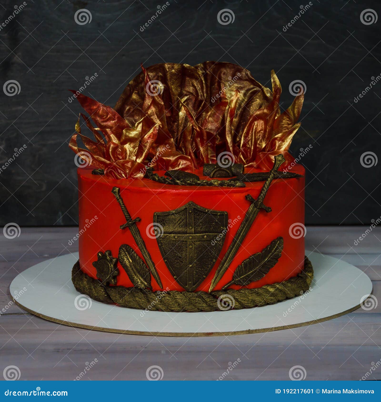 Fantastic Red Game of Thrones Cake with Gilded Decoration Stock Image ... Fantastic Red Game of Thrones Cake with Gilded Decoration Stock Image ...