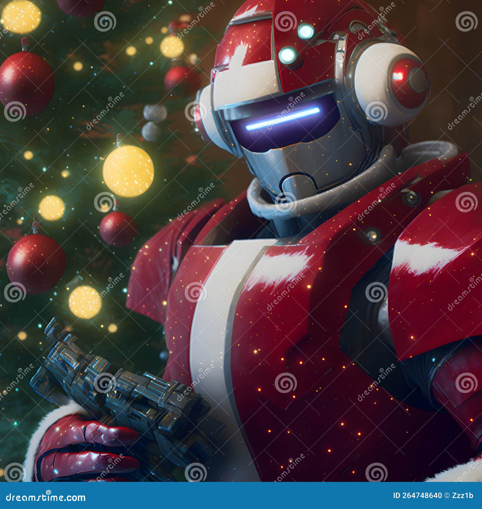Fantastic Santa Claus Robot, Neural Network Generated Art Stock ...
