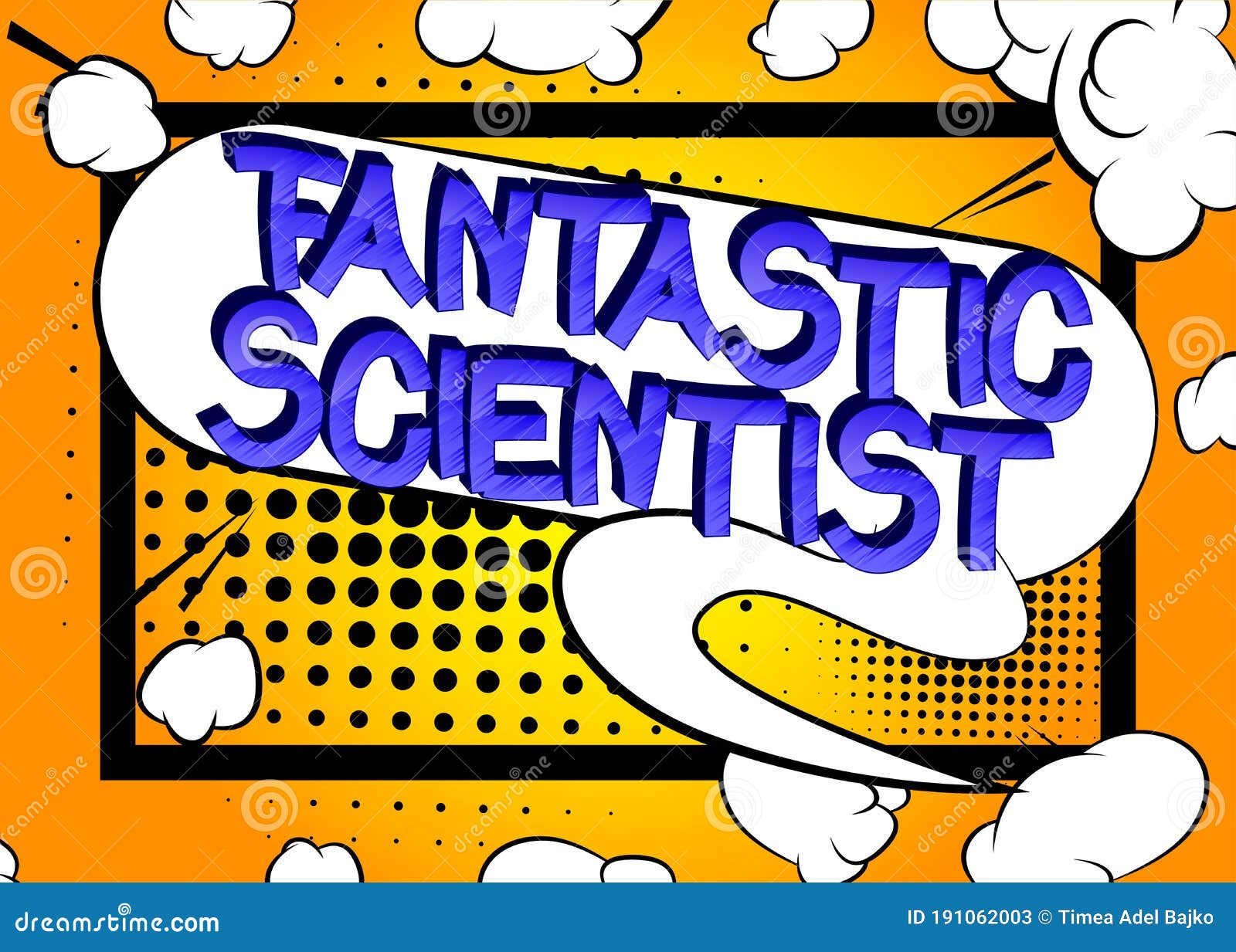 Fantastic Scientist Comic Book Style Cartoon Words. Stock Vector ...